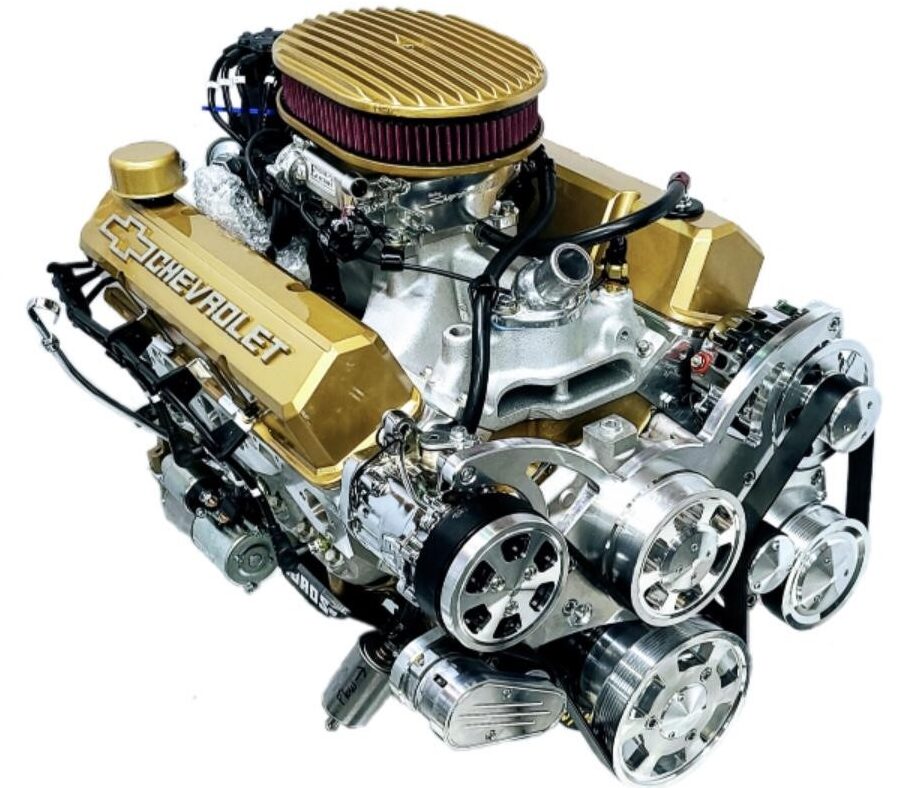 gold-chevy-engine